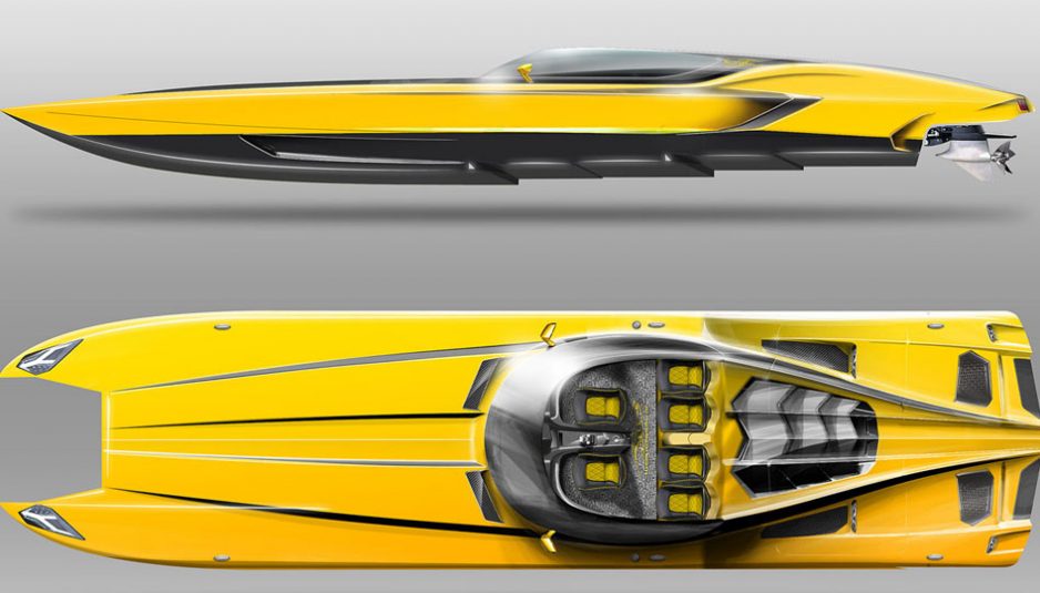 Lamborghini offshore Raging Bull, l'auto è una barca da corsa