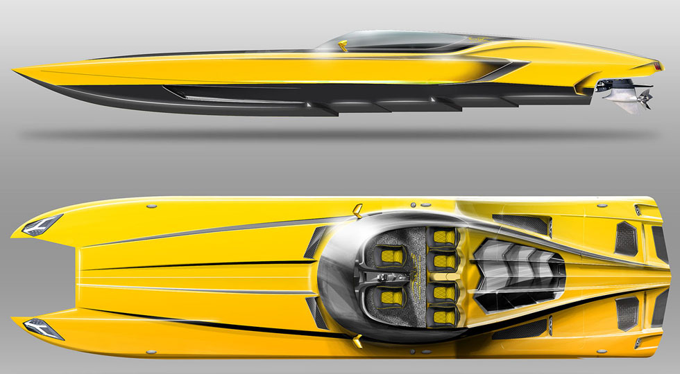 Lamborghini offshore Raging Bull, l'auto è una barca da corsa