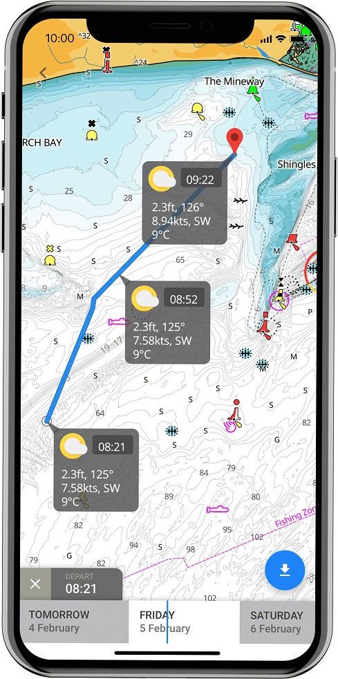 Ecco l'app C-Map con tante funzionalità, molte gratis, altre a pagamento
